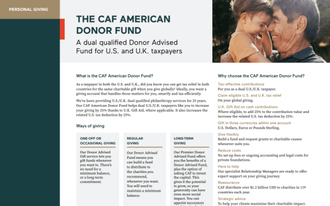 CAF American Donor Fund - CAF America